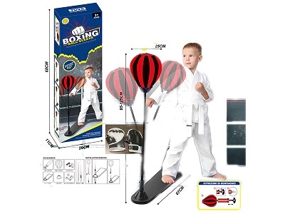 25 CM Large Pedal Speed Boxing Ball Set with Half Finger Gloves