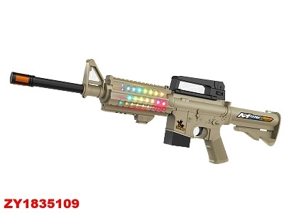 M416 electric gun with light, sound and light toy gun (desert color)